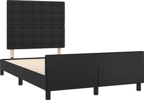 Rám postele bez matrace černá 120x190 cm umělá kůže 3270560