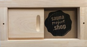 Saunaproject posuvné odvětrání do sauny, lípa 240 × 127 mm