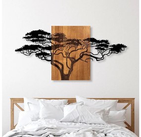 Asir Nástěnná dekorace 70x144 cm strom dřevo/kov AS1469