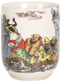 Porcelánový kalíšek na čaj s japonskými motivy – 100 ml