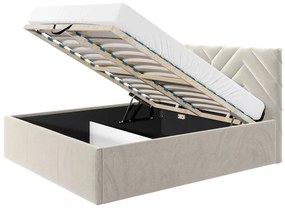 Manželská postel s úložným prostorem 160x200 SUELA - šedá