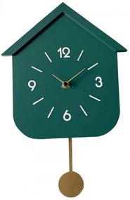BIZZOTTO Nástěnné hodiny s kyvadlem HOME zelené 37,5 cm 0182444