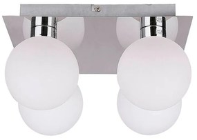 Stropní svítidlo ve stříbrné barvě se skleněným stínidlem 25x25 cm Oden – Candellux Lighting