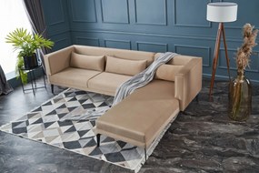 Hanah Home rohová pohovka ARDOSA béžová pravá 825BLC1562