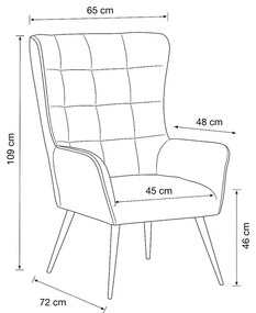 Autronic Relaxační křeslo AK-315 Barva potahu: Modrá