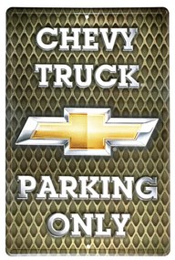 Plechová cedule Chevy Trucks Parking NEW 45 cm x 30 cm