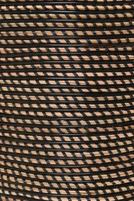 Pokojový květináč MACETA, ratan, 44x74 cm, natur/černá
