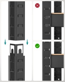 Dílenský regál Busta 80 cm černý/ tmavě hnědý