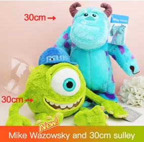 Plyšové postavy Sullivan a Mike Wazowski (Příšerky s r.o.) Varianty: Nový Mike 30 cm, Sulley 30 cm