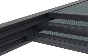 Hliníková pergola BestBerg PZ-12A / 12 m² / antracit/šedá