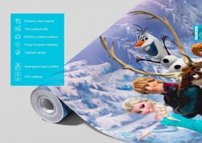 Dětská vliesová fototapeta na zed' Ledové Království Zimní Les, Disney | 90 x 202 cm | DFTDNV 5481