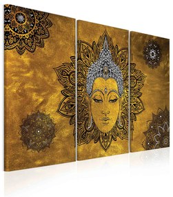 Malvis ® Obraz mandala žlutý Buddha Velikost (šířka x výška): 120x80 cm