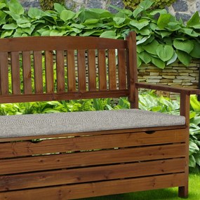 Tempo Kondela Zahradní lavice Amula s úložným prostorem, hnědá - 124 cm