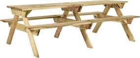 Piknikový stůl a lavice 220x122x72 cm impregnované borové dřevo 318399