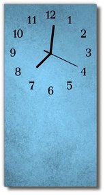 Skleněné hodiny vertikální Uměle modrá mražená modrá
