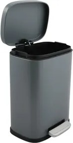 Spirella AKIRA pedálový odpadkový koš 12 L matná šedá / ocel / soft-cl