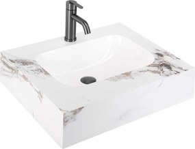 Rea Aresa, nástěnné umyvadlo 600x500x160mm, imitace kamene, REA-U9975
