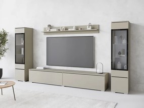 Nábytek do obývacího pokoje Sawoti II, Barva: kašmírová béžová, Osvětlení: bez osvětlení