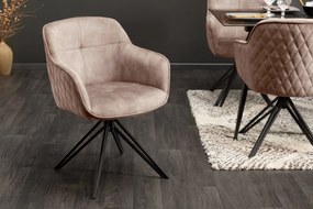 Invicta Interior Designová dřevěná kuchyňská židle béžová: Camprestre V