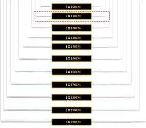 Erga Erga, stropní věšák na sušení prádla 5x110 cm, bílé, ERG-SEP-10SUSSUF5PP11