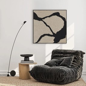 3D obraz s rámem/akustický 102x102 cm Quiet Friction 1 – Malerifabrikken