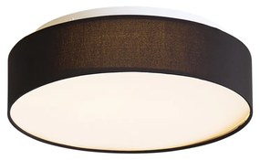 Chytré stropní svítidlo černé 35 cm vč. LED a dálkového ovládání - Flat Drum