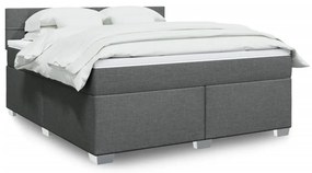Box spring postel s matrací tmavě šedá 180x200 cm textil 3288268