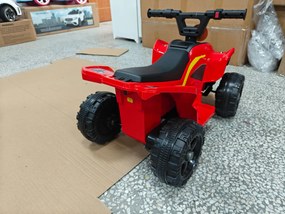 AIYAPLAY elektrická dětská čtyřkolka 6V, vpřed, 2 km/h, pro 18-48 měsíců, nosnost 25 kg, v interiéru i exteriéru, červená