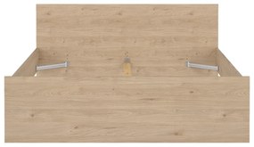 Dvoulůžková postel v dekoru dubu bez roštu 180x200 cm v přírodní barvě Naia – Tvilum