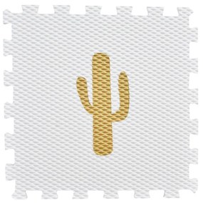 Minideckfloor Kaktus Barevná kombinace: Bílý se zlatým kaktusem