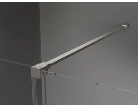 Mexen Velar, sprchový kout s posuvnými dveřmi 130 x 70 cm, 8mm sklo námraza, broušená ocel, 871-130-070-31-97