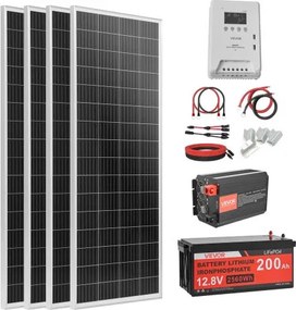 Kompletní solární sada 400 W 12 V VEVOR