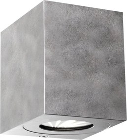 NOR 49711031 Venkovní nástěnné svítidlo Canto Kubi 2 2x5W LED galvanizovaná ocel čirá - NORDLUX