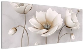 Obraz bílých květin (145x58 cm), 40 dalších rozměrů