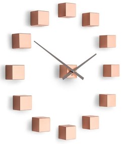 Designové nástěnné nalepovací hodiny Future Time FT3000CO Cubic copper