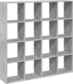 Knihovna betonově šedá 137,5 x 29 x 137,5 cm kompozitní dřevo 3310292
