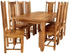 furniture-nabytek.cz - Jídelní set pro 8 osob z mangového dřeva