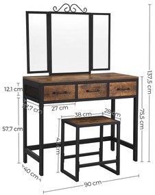 Toaletní stolek Emilie du Chatelet