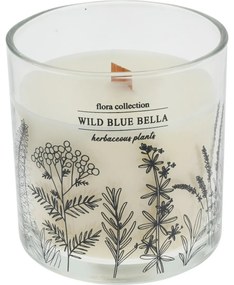 Vonná svíčka Flora Collection, Wild Blue Bella, 10 x 10 cm