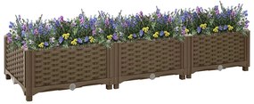 Vyvýšený záhon 120 x 40 x 23 cm polypropylen 316513