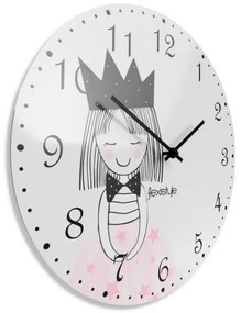 Roztomilé dětské nástěnné hodiny s princeznou