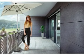 Prémiový balkónový slunečník s klikou Knirps KNIRPS Automatic 230 x 150 cm - bílý