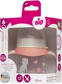 NIP Training hrneček PP 150ml kočička/růžová / od 6 měsíců