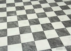 Breno PVC SMARTEX Holywell 990M - šedo-bílá dlažba, šíře 100 cm