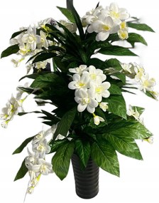 Květinový květináč Jasmín Gardenia 85 cm umělá květina V Květináči listy