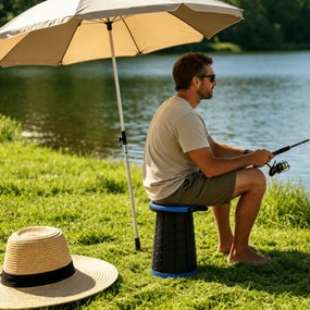 Zaparkorun Přenosný outdoorový taburet - modrý