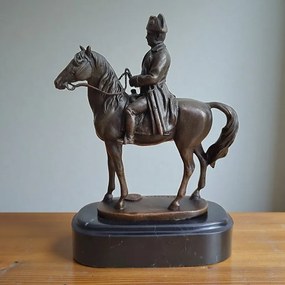 Napoleon na koni - bronzová socha, signováno A. Canova