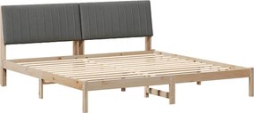 Rám postele s čelo Hnědá 200 x 200 cm Masivní borové dřevo 3394399