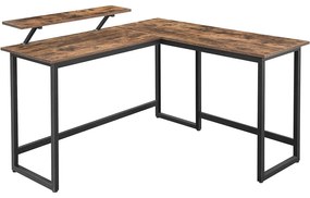 Rohový stůl, počítačový stůl ve tvaru L, 140 x 130 x 76 cm