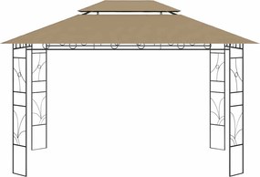 Altán 4 x 3 x 2,7 m taupe 160 g/m² 313916